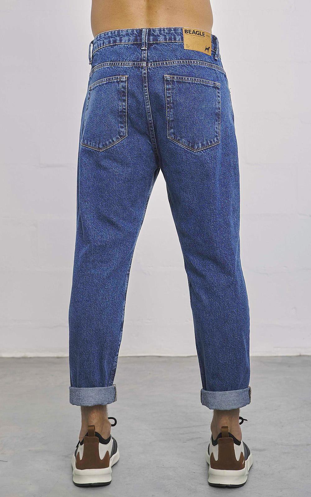 Calça jeans slim cropped masculina